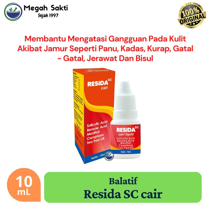 Jual Megah Sakti - Resida SC Liquid 10 mL - Obat Cair Kulit Kadas Kurap ...