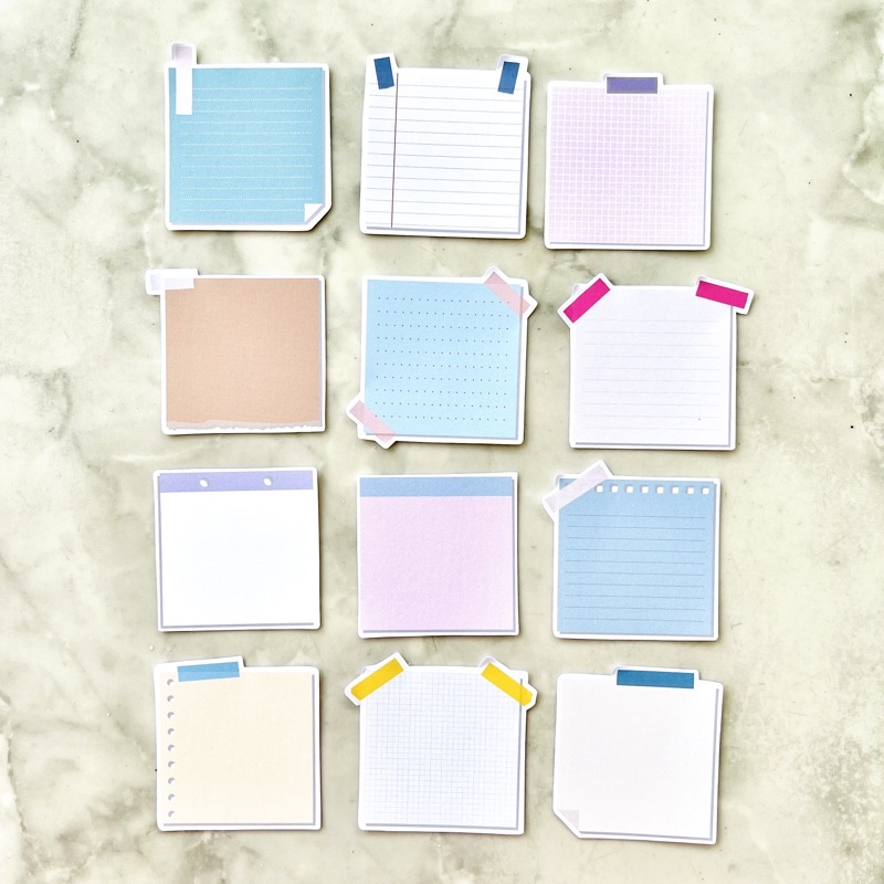 Jual HWL STUDIO - Square Memo Pad Sticker - sticker note - sticky note ...