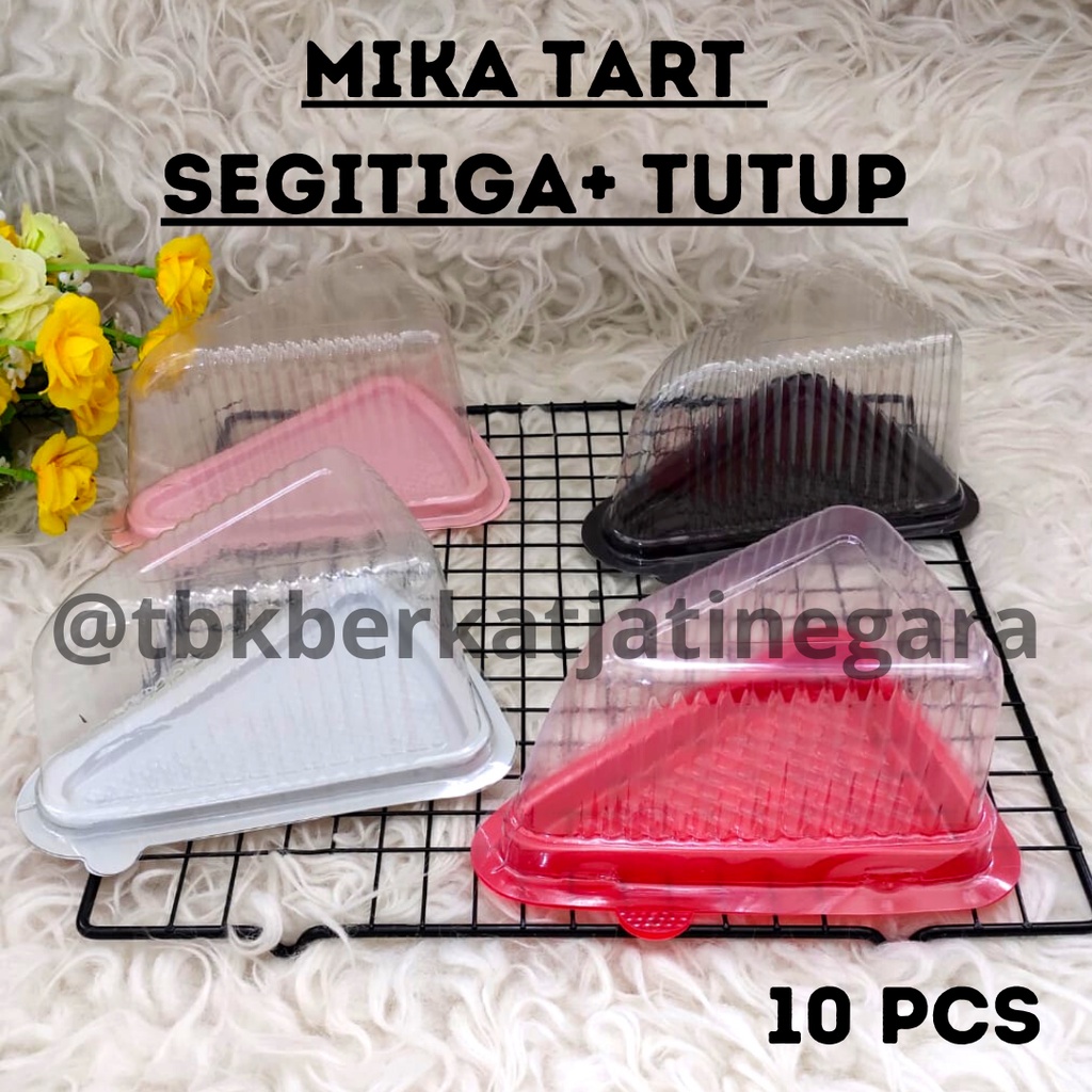 Jual MIKA TART SEGITIGA ISI 10 PCS / MIKA CAKE SEGITIGA + TUTUP ...