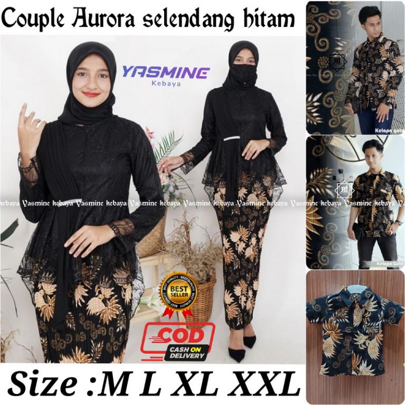 Jual COUPLE KEBAYA AURORA SELENDANG SET KEMEJA BATIK MODERN / COUPLE ...