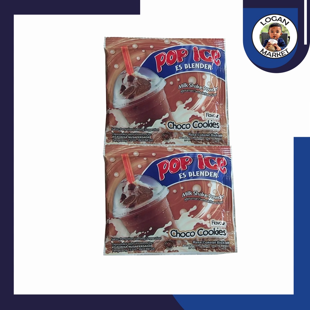 Jual Pop Ice Es Blender Coklat Biskuit Renceng 10 Pcs Sachet 25gram 25 ...