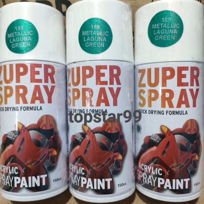Jual Zuper Pilox Pilok Cat Semprot Warna Metalic Laguna Green Hijau Tua Metalic Metalik 189 ...