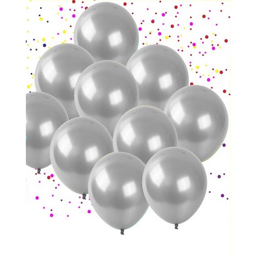 Jual Balon Silver 12inch/pcs | Shopee Indonesia