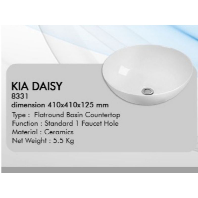 Jual WASTAFEL DAISY KERAMIK KIA TEMPAT CUCI TANGAN WASTAFEL DUDUK ...