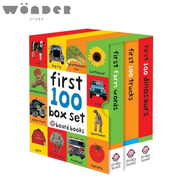 Jual Priddy Books - First 100 Box Set: Farm, Dino, Trucks Board Book ...