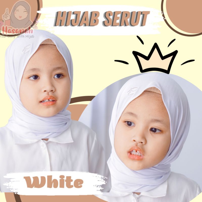 Jual Jilbab Anak Annaila jilbab putih sekolah hijab khusus putih bersih alifa aisha remple rania ...