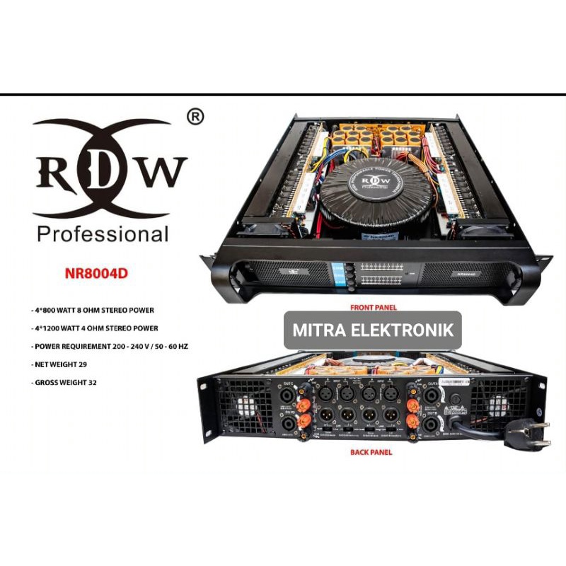 Jual Power RDW NR8004D Original 4 channel Power 4 channel RDW NR 8004D ...