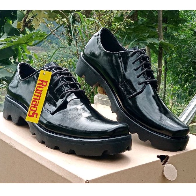 Jual TERBARU-sepatu dinas/PDH/kantoran kulit sapi asli TNI POLRI ...