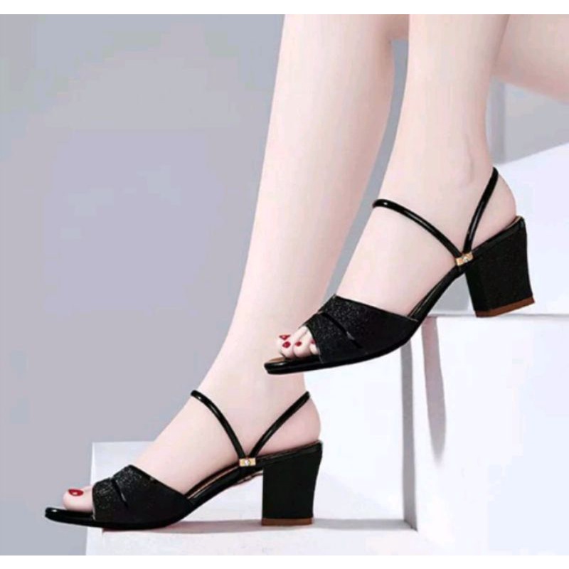 Jual Igb shoes - Sepatu Heels Hak Tahu Sandal Wanita Chuky Heels Sendal ...