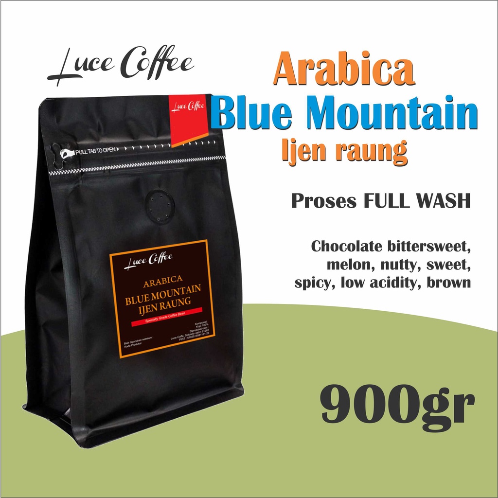 Jual Luce Coffee, Kopi Arabica Blue Mountain Ijen Raung 900gr - Biji ...