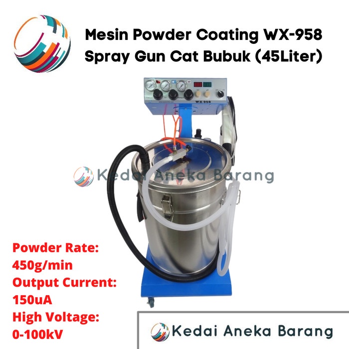 Jual MESIN POWDER COATING SPRAY GUN MACHINE OVEN CAT BUBUK WX-958 WX958 ...