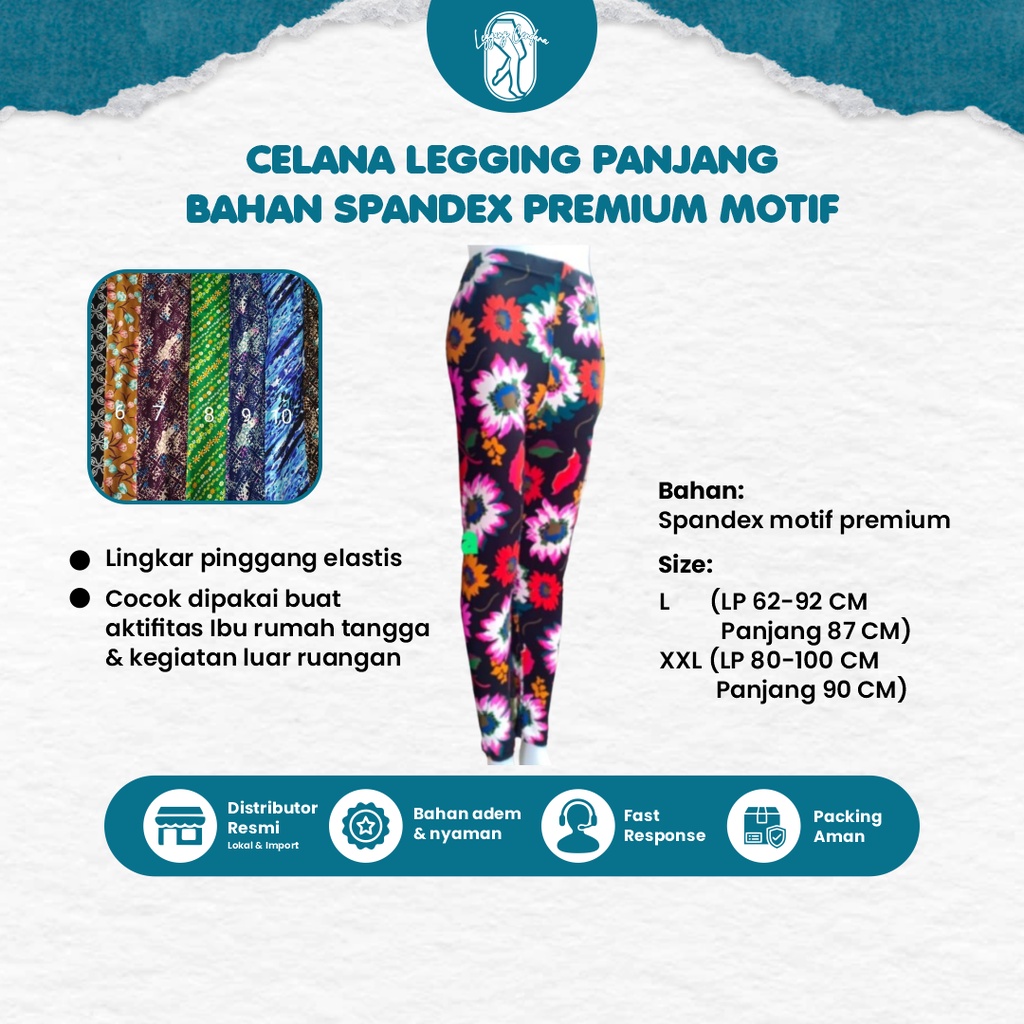 Jual Celana Legging Wanita Panjang All Size Jumbo Leging Elastis Bahan ...