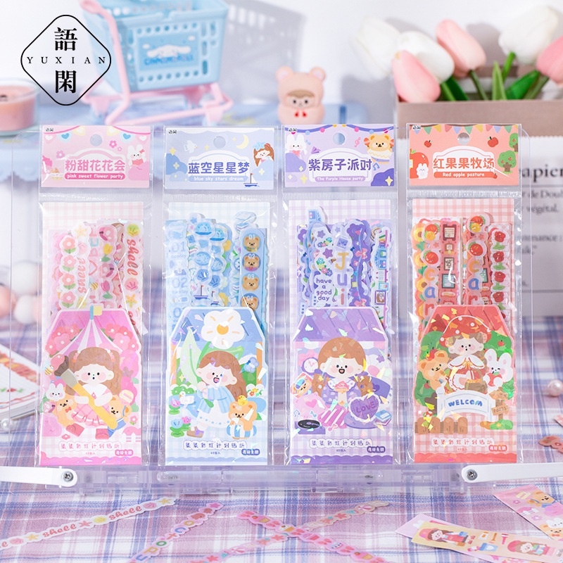 Jual Stiker Diary Shiny Warna-Warni – Panmomo Rainbow Party Sticker Set ...