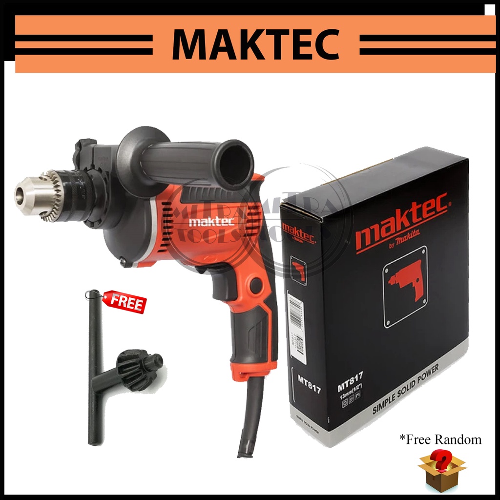 Jual MAKTEC MT817 Mesin Bor Tangan Tembok / Beton 13mm Hammer Drill MT ...