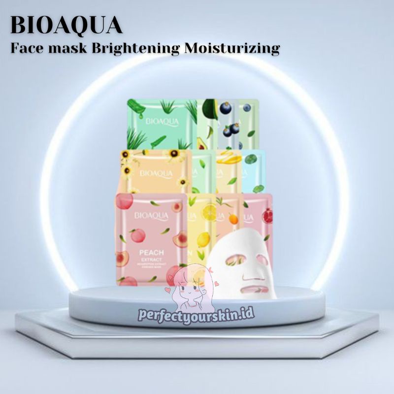 Jual BPOM‼️BIOAQUA sheet mask Hydrating Essence face Mask Brightening Moisturizing skin care ...