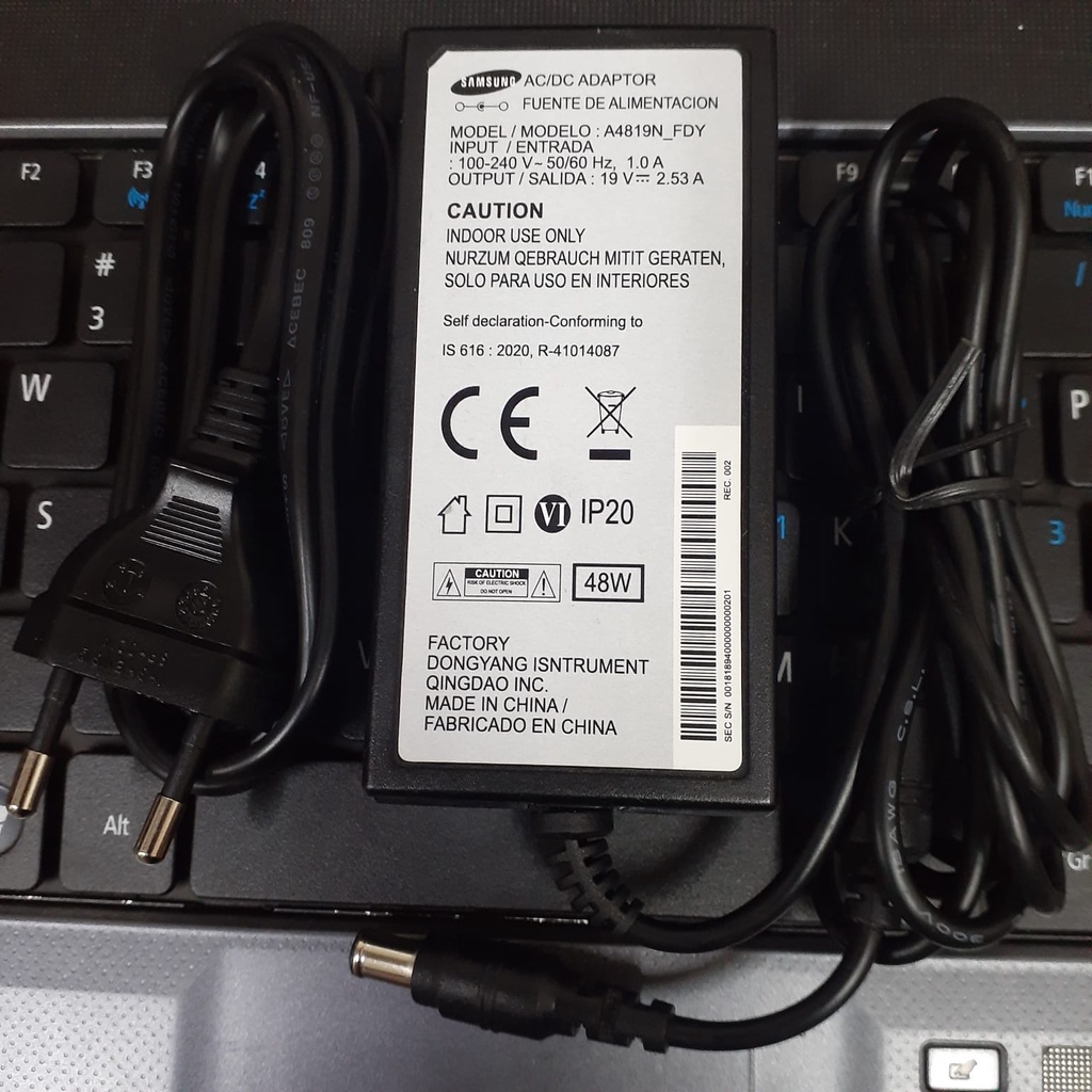 Jual Adaptor Charger Monitor TV LCD LED Samsung 19V 2.53A 48W | Shopee ...