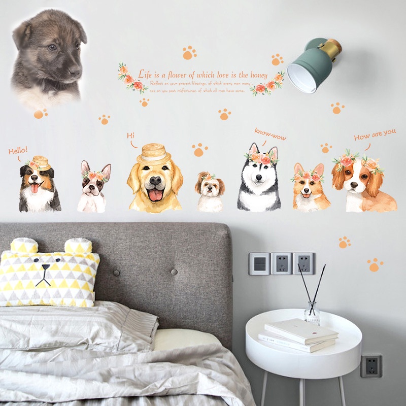 Jual IJN WALLSTICKER WALL STIKER SETIKER STICKER DINDING HEWAN ANJING ...