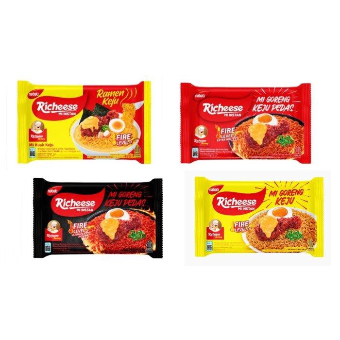 Jual Richeese Mi Instan Viral Mi Goreng Keju Lv 0 / Lv 3 / Lv 5 Ramen ...