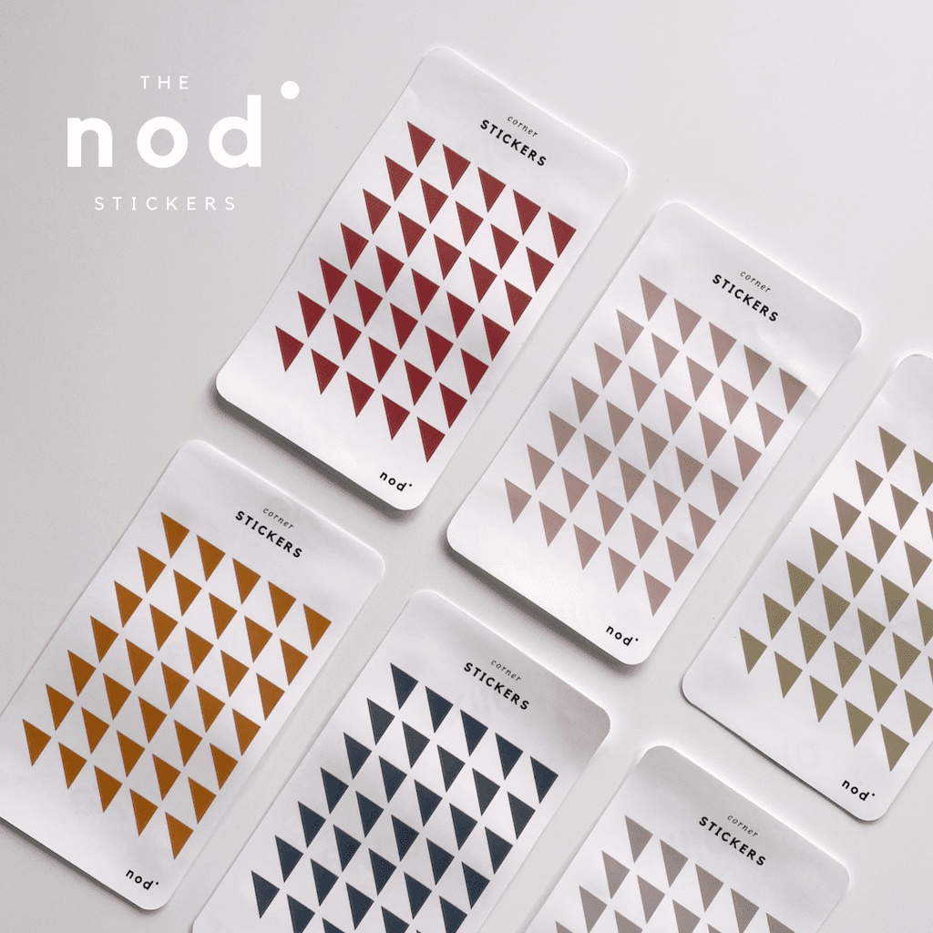 Jual The Nod Stickers - Corner | Transparent Planner Stickers | Minimal ...