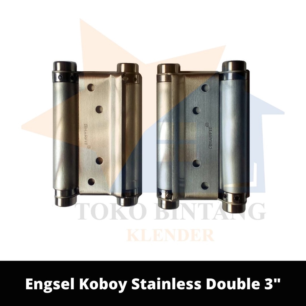 Jual Engsel Harfit Koboy Stainless Double 3" (PSG) | Shopee Indonesia