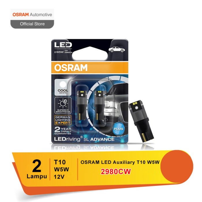 Jual OSRAM Lampu Led Senja T10 W5W Auxiliary 2980CW - 6000K | Shopee ...
