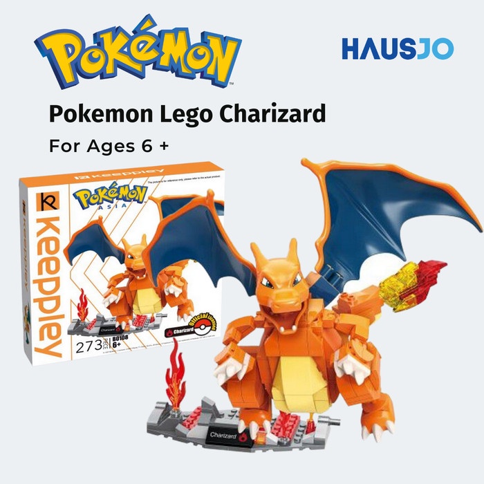 Jual Mainan Anak Pokemon Lego Brick Charizard Figure Set Keeppley ...
