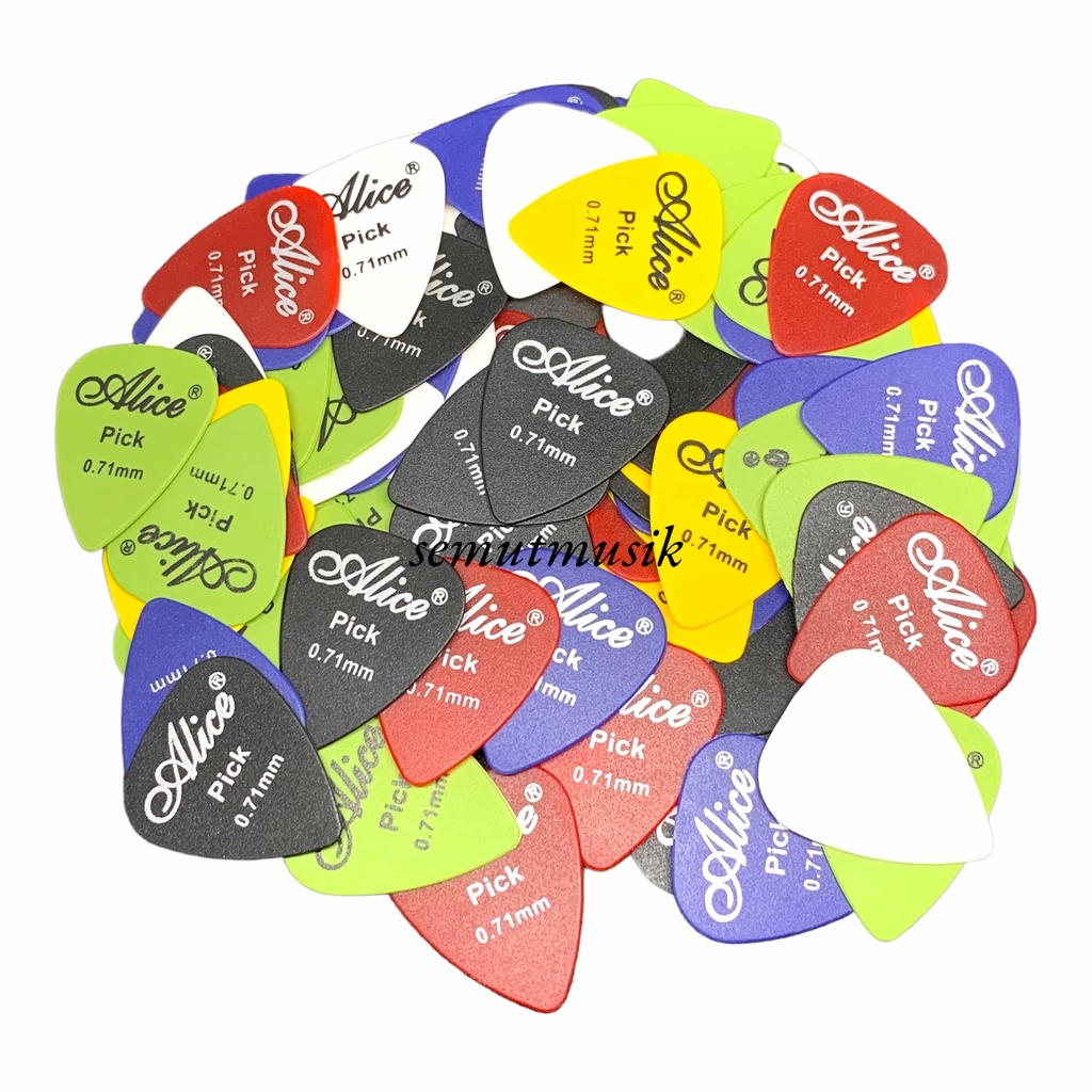 Jual BISA COD - Pick Gitar Akustik Alice 0.71 MM 50 PCS / Guitar ...