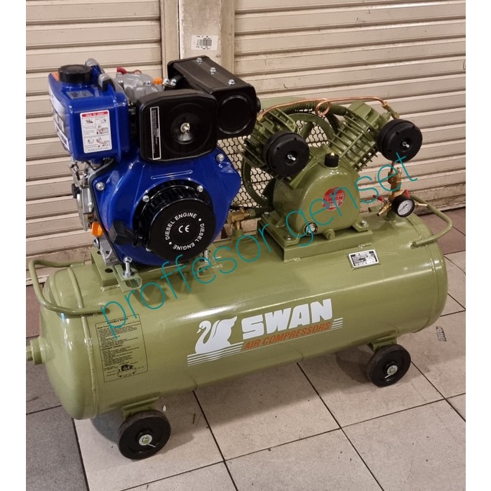 Jual Kompresor angin swan 2 hp ( pk ) 2hp komplit engine Solar SVU202 ...