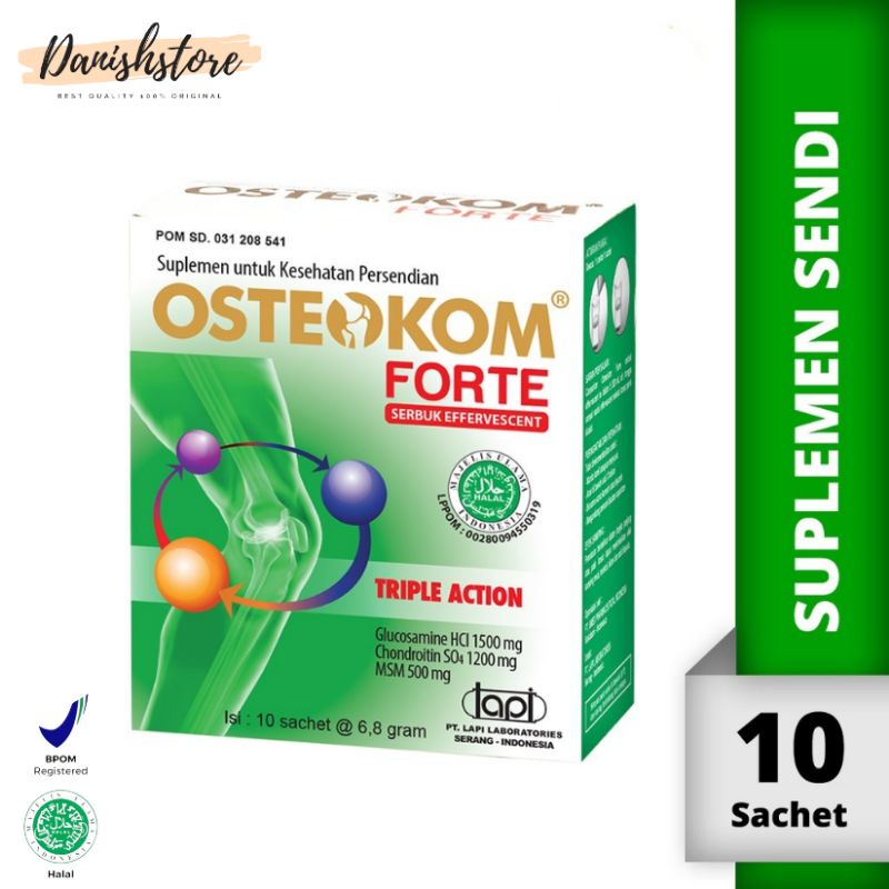 Jual Osteokom Forte - 1 Box isi 10 Sachet | Suplemen Persendian ...