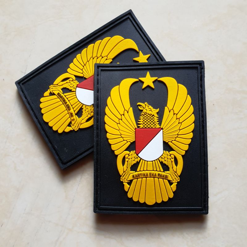 Jual patch rubber logo ekapaksi tni ad dasar hitam - tempelan emblem ...