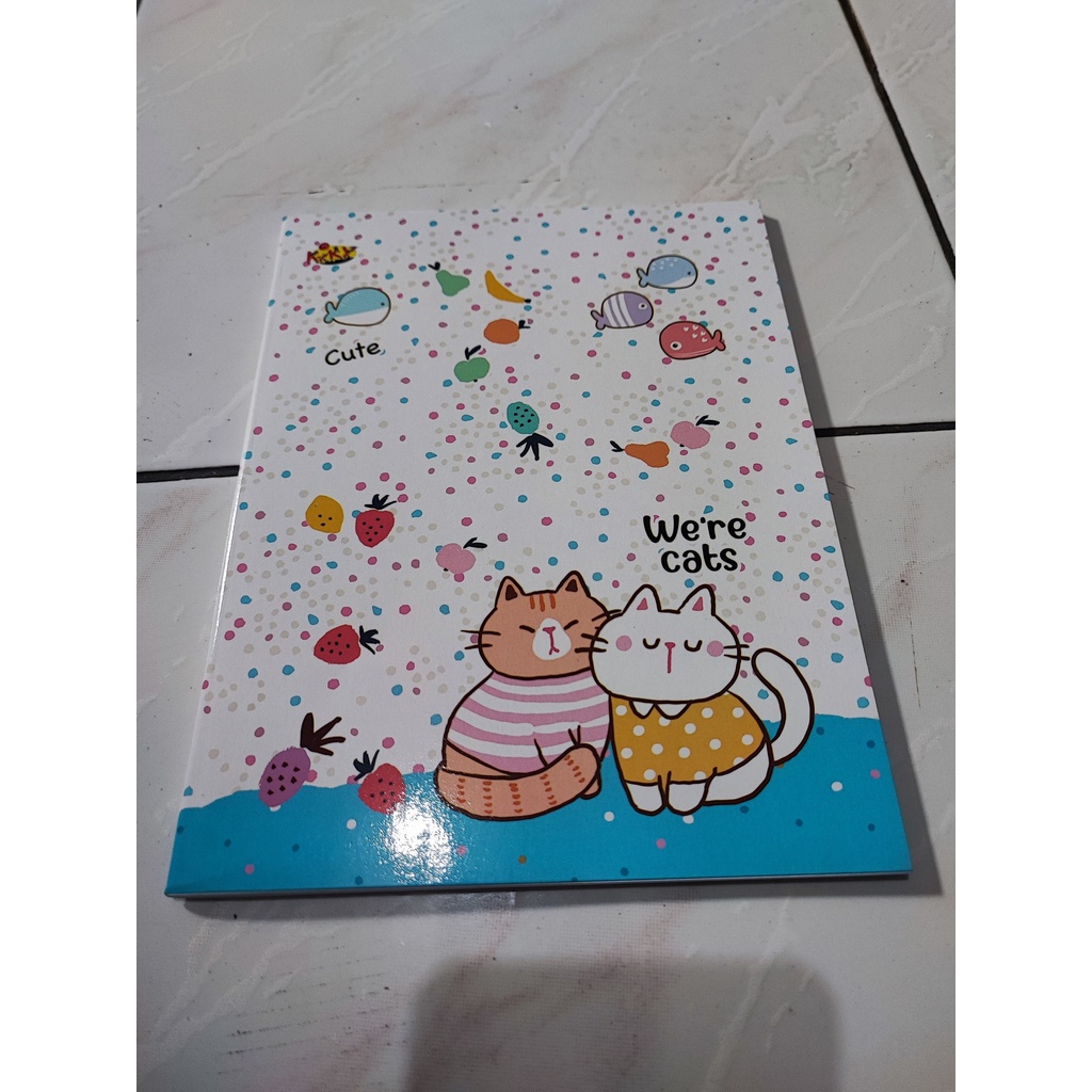 Jual Buku Tulis 58 lembar Cute Cats Putih (Reject / cacat) satuan ...