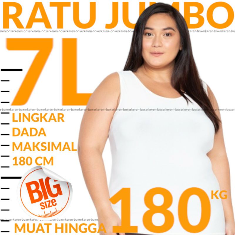 Jual Tangtop Mega Besar Tank Top Ratu Jumbo Big Size Polos Wanita ...