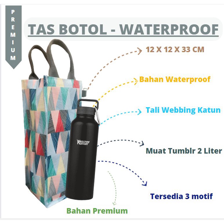 Jual tas botol susu,tas tumbler 1000ml / tas botol tupperware 1 liter ...