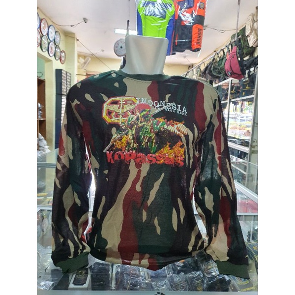 Jual Kaos bantalan Loreng Kopassus Besar | Kaos Panjang Loreng | Kaos ...