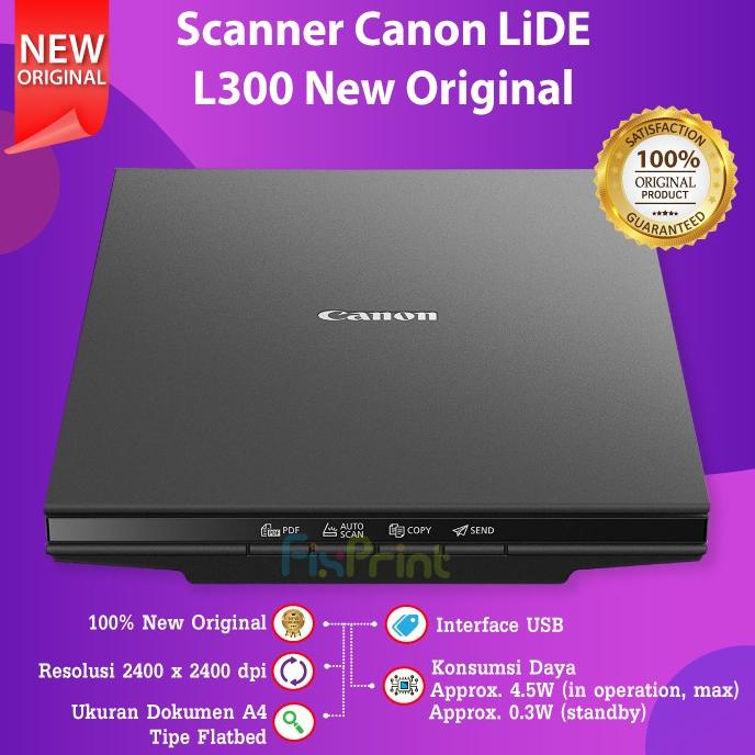 Jual Scanner Canon LiDE L300 Flatbed CanoScan A4 LiDe 300 Garansi Resmi ...