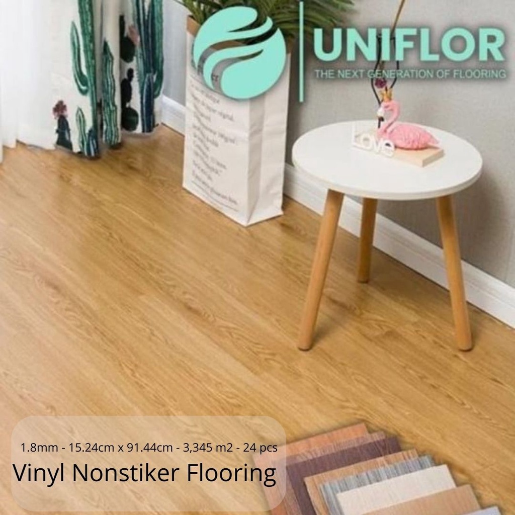 Jual UNIFLOR VINYL LANTAI NON STICKER PREMIUM 1.8MM (3.345m2/24pcs/box ...