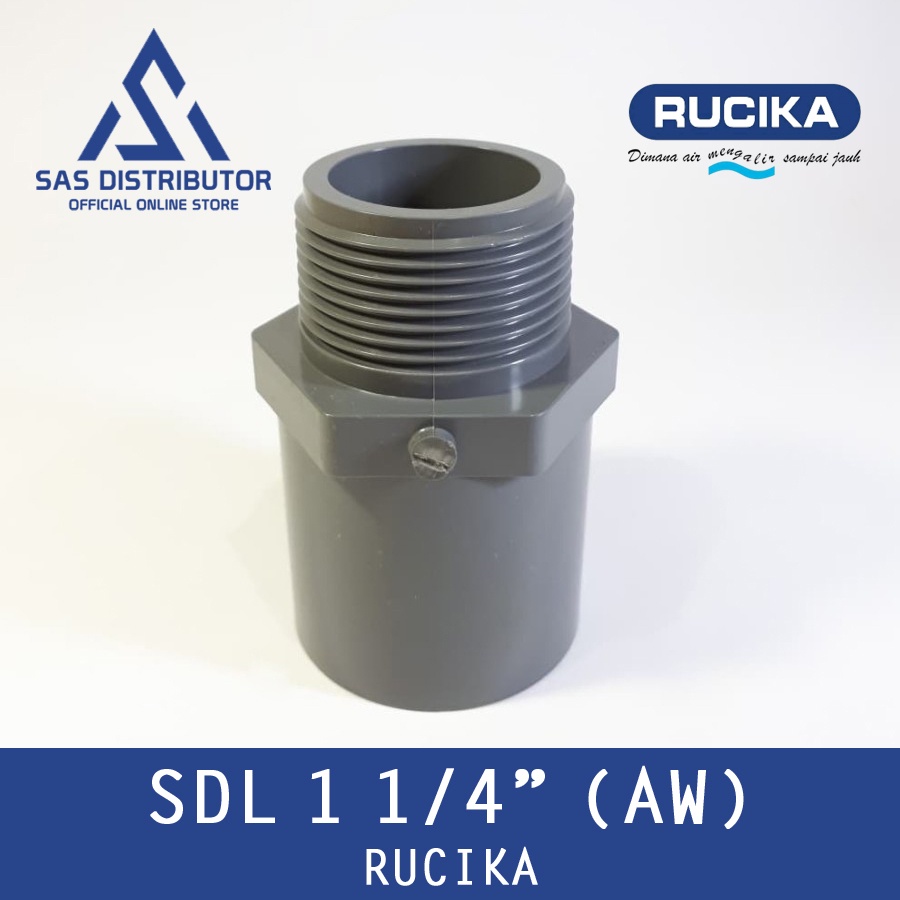 Jual SDL 1 1/4" inch AW PVC Rucika/Sok Drat Luar 1 1/4 in/Valve Socket 11/4" inch RUCIKA ...
