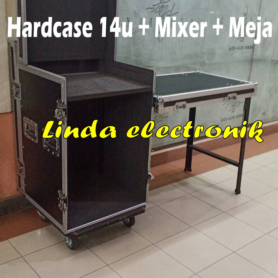 Jual hardcase sound system 14u + mixer + meja / HARDCASE 14U + MIXER ...