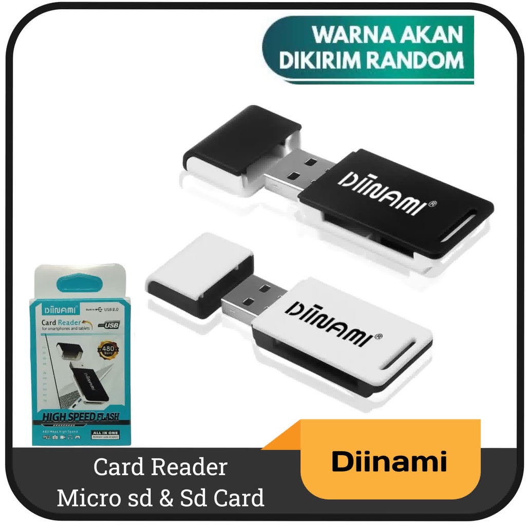 Jual Card reader 2in1 sd card & Micro sd card DIINAMI high speed fast ...