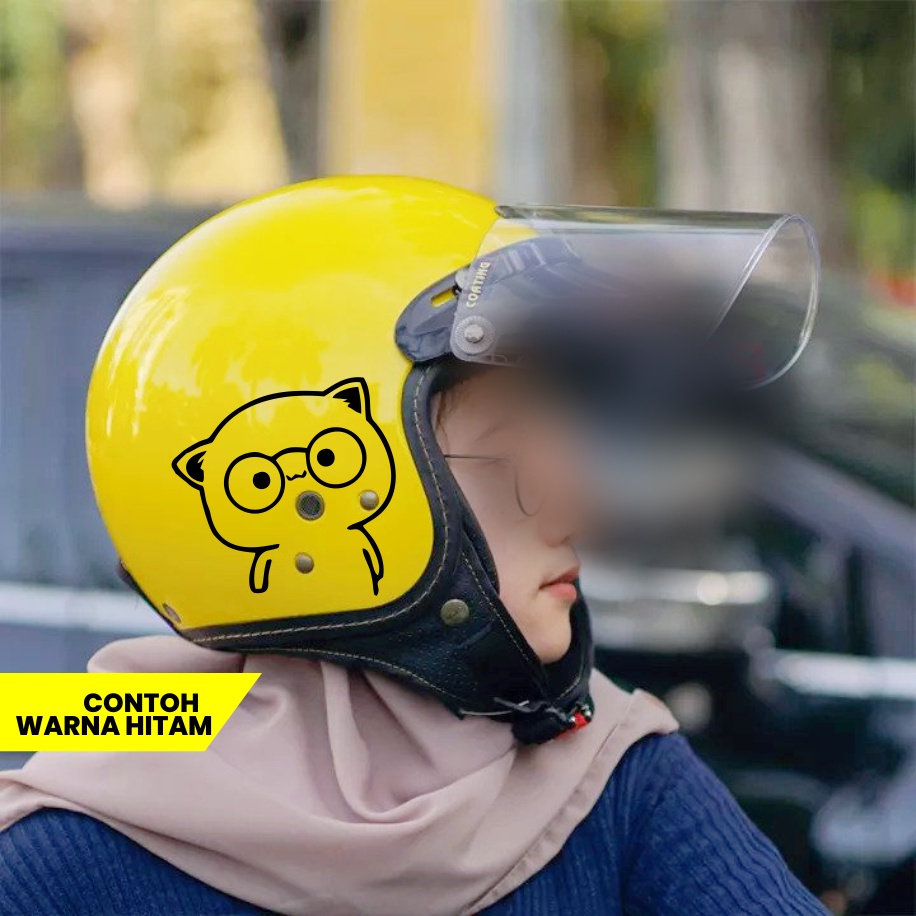 Jual Sticker Kucing mochi - Stiker Helm Emot Lucu Cutting Sticker ...