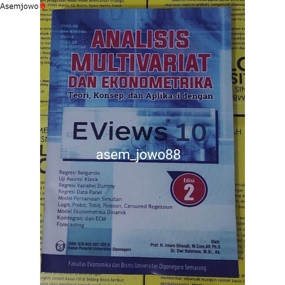 Jual Analisis multivariat dan ekonometria eviews 10 . | Shopee Indonesia
