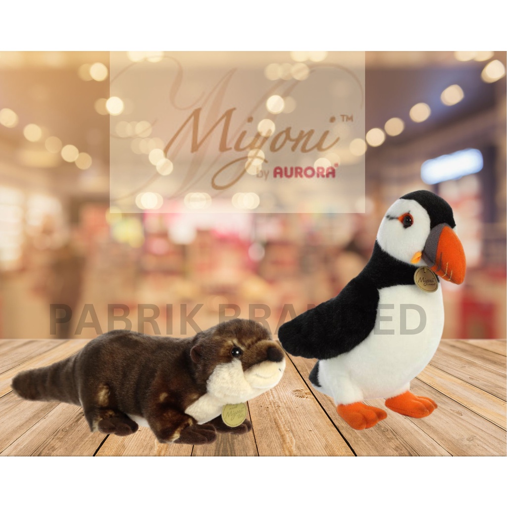Jual pabrik branded aurora world miyoni animals otter and puffin Plush ...