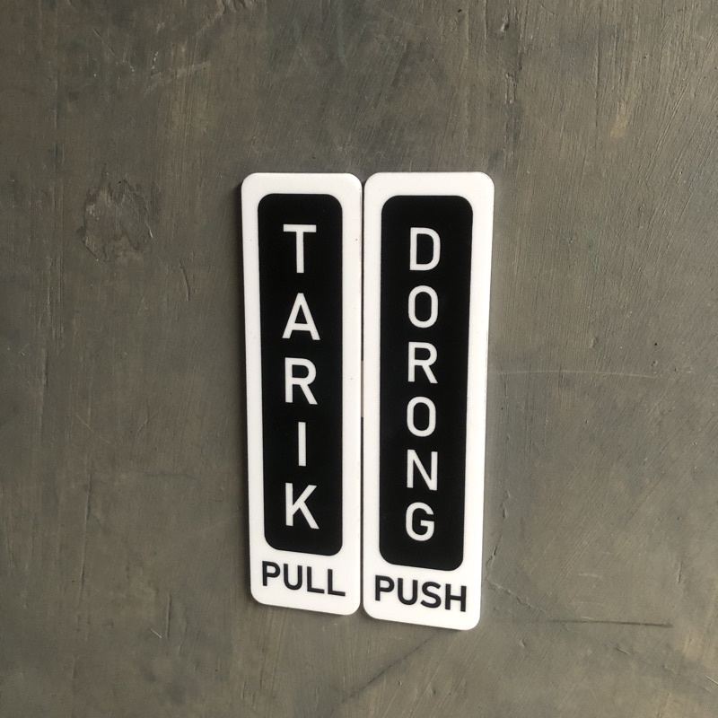 Jual Sign Push Pull Acrylic / Akrilik Tulisan Tarik Dorong | Shopee ...