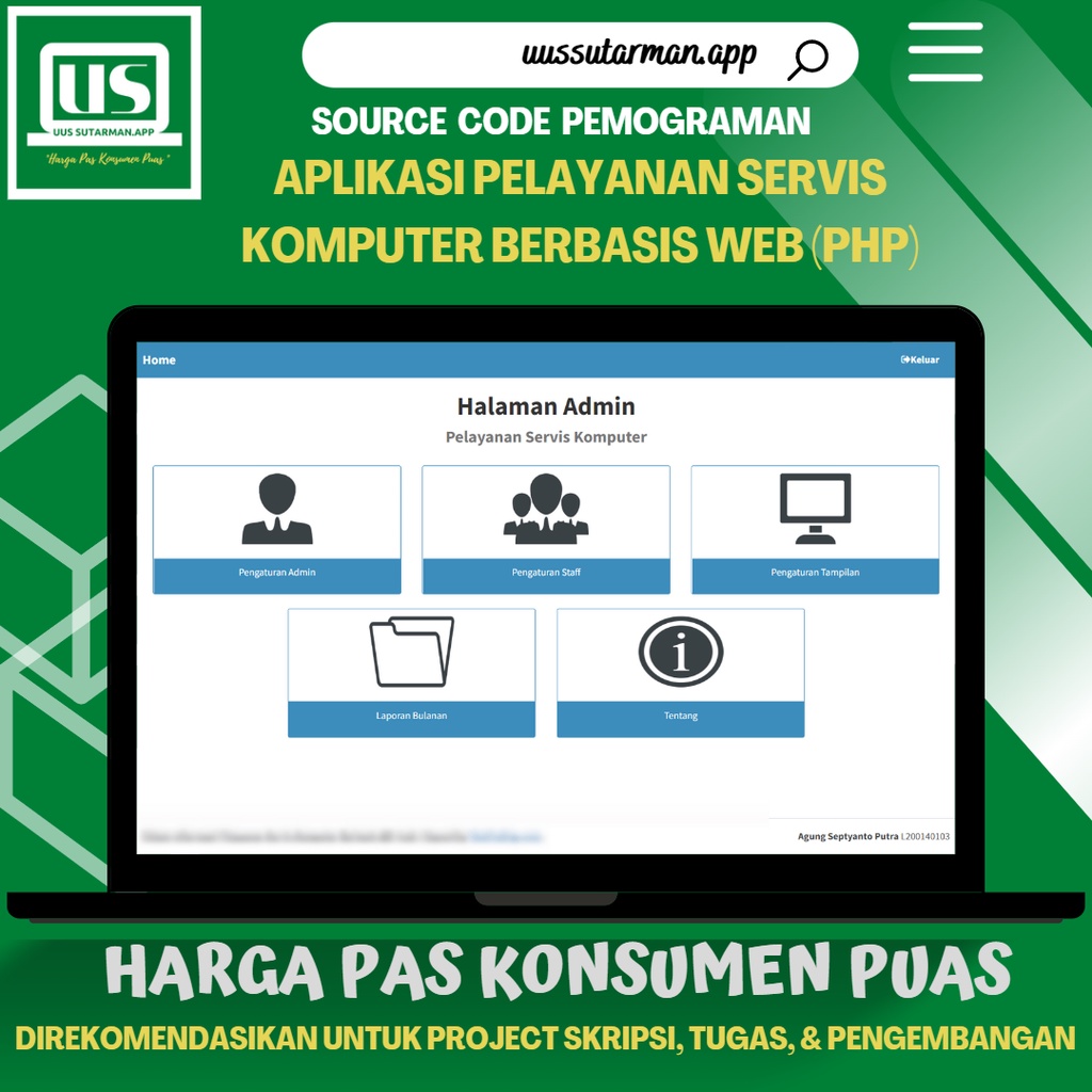 Jual Source Code Aplikasi Pelayanan Servis Komputer Berbasis Web (PHP ...