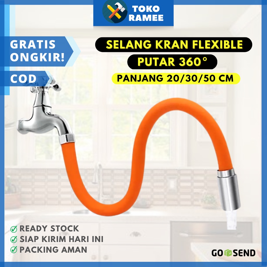 Jual Selang Kran / Keran Air Panjang Fleksibel Elastis 360 Derajat Bisa ...