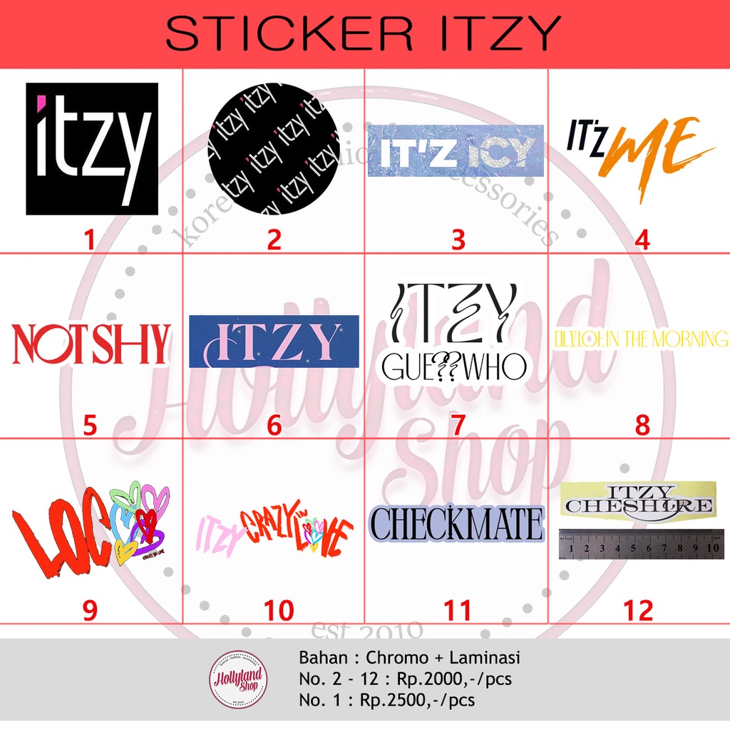 Jual Sticker Satuan - ITZY Logo part 1 | Shopee Indonesia