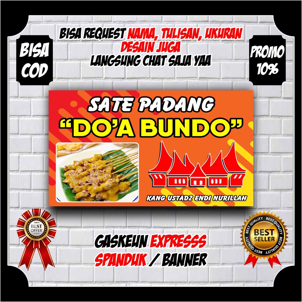 Jual spanduk custom jualan spanduk sate padang spanduk sate madura ...