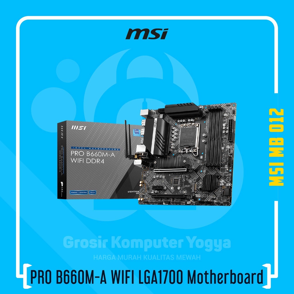 Jual MSI PRO B660M-A WIFI DDR4 4800MHz Socket LGA1700 Intel Motherboard ...