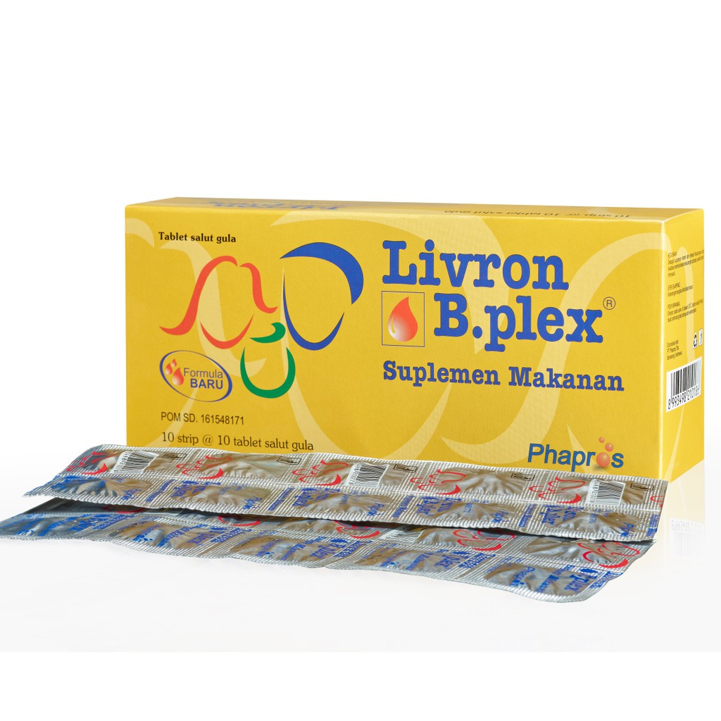 Jual LIVRON B PLEX PER BOX ISI 100 TABLET / MULTIVITAMIN % MINERAL ...