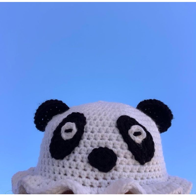 Jual HANDMADE PANDA BLACK WHITE BUCKET HAT/NCT 127/NCTZEN/NCT127 ...